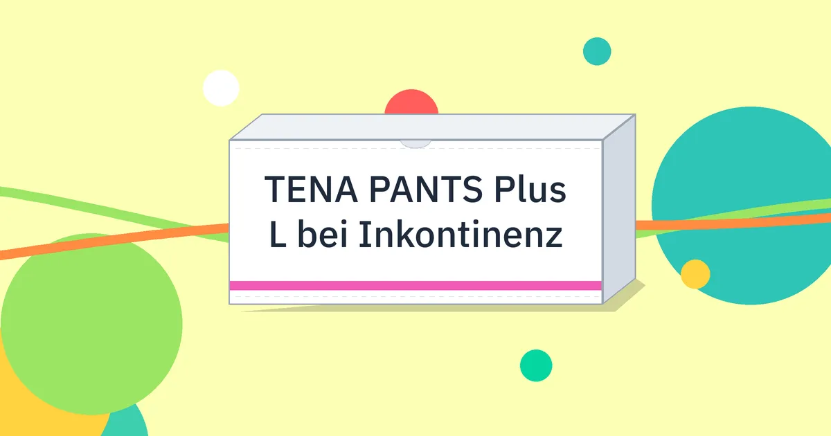 Symbolbild: Packung mit der Aufschrift TENA PANTS Plus L bei Inkontinenz (PZN 09703565) – Verfügbarkeit und Bezug in Apotheken in Frankfurt am Main