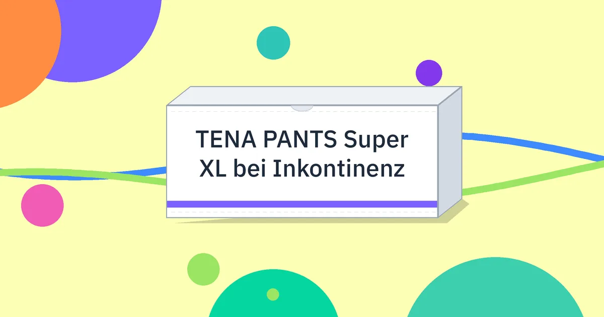 Symbolbild: Packung mit der Aufschrift TENA PANTS Super XL bei Inkontinenz (PZN 15822280) – Verfügbarkeit und Bezug in Apotheken in Frankfurt am Main