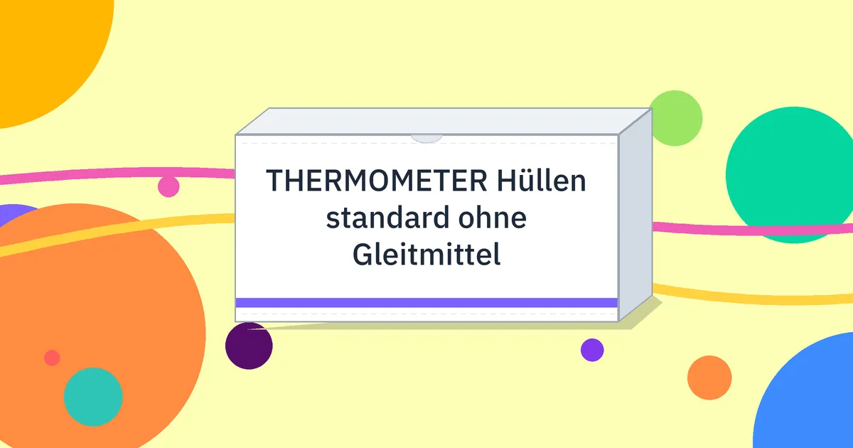 Symbolbild: Packung mit der Aufschrift THERMOMETER Hüllen standard ohne Gleitmittel (PZN 10125240) – Verfügbarkeit und Bezug in Apotheken in Frankfurt am Main