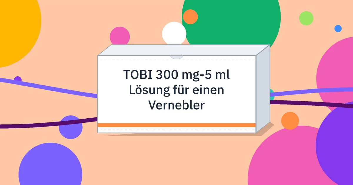 Symbolbild: Packung mit der Aufschrift TOBI 300 mg-5 ml Lösung für einen Vernebler (PZN 13711814) – Verfügbarkeit und Bezug in Apotheken in Frankfurt am Main