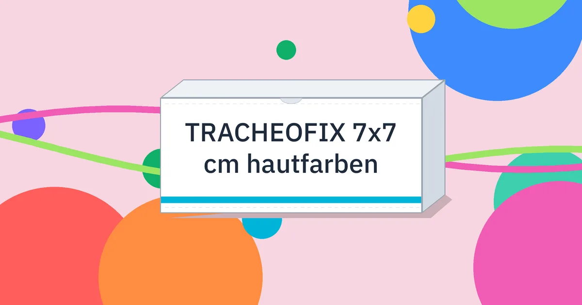 Symbolbild: Packung mit der Aufschrift TRACHEOFIX 7x7 cm hautfarben (PZN 07308824) – Verfügbarkeit und Bezug in Apotheken in Frankfurt am Main