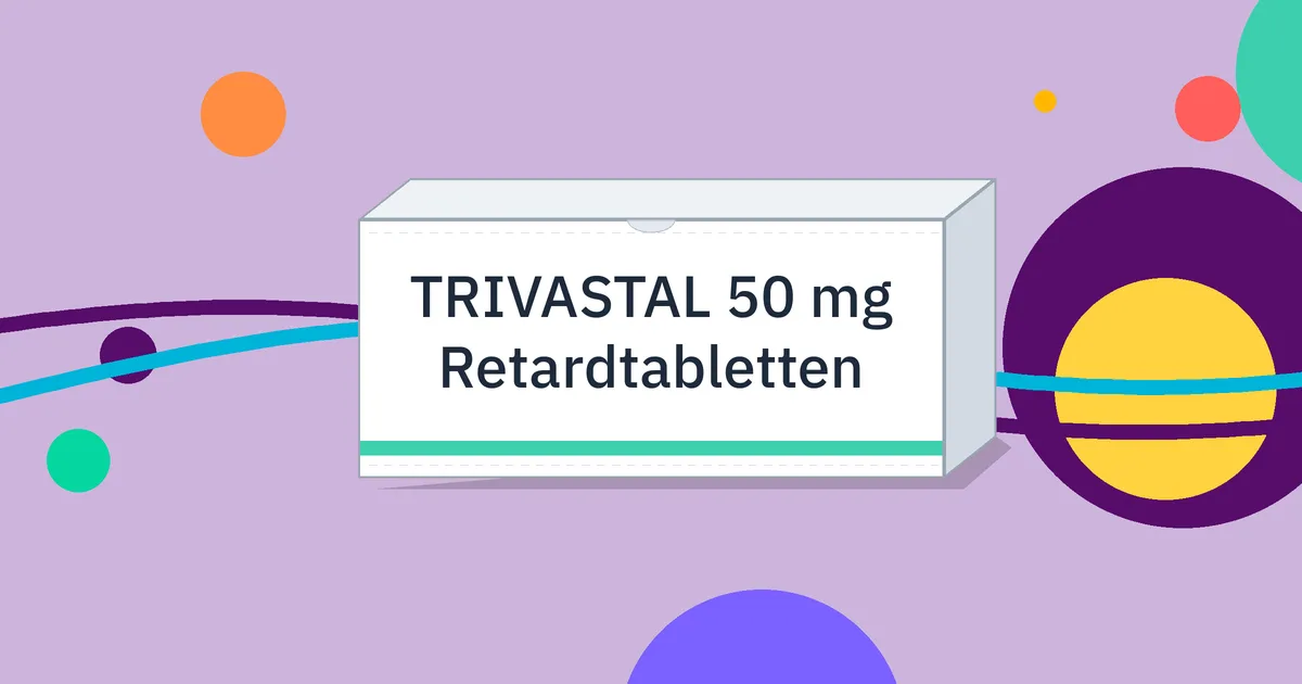 Symbolbild: Packung mit der Aufschrift TRIVASTAL 50 mg Retardtabletten (PZN 09505210) – Verfügbarkeit und Bezug in Apotheken in Frankfurt am Main