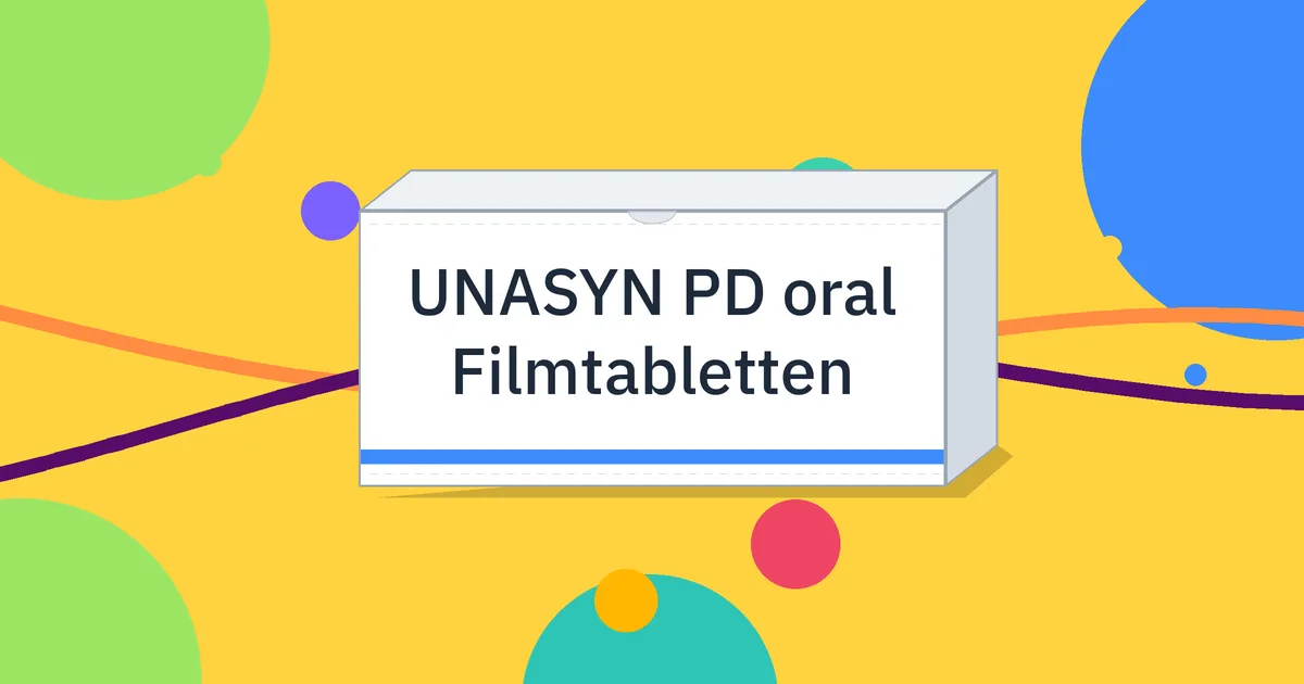 Symbolbild: Packung mit der Aufschrift UNASYN PD oral Filmtabletten (PZN 11077307) – Verfügbarkeit und Bezug in Apotheken in Frankfurt am Main
