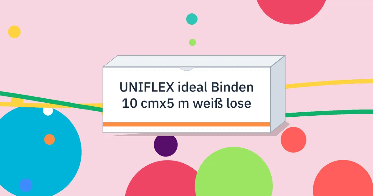 Symbolbild: Packung mit der Aufschrift UNIFLEX ideal Binden 10 cmx5 m weiß lose (PZN 03248462) – Verfügbarkeit und Bezug in Apotheken in Frankfurt am Main