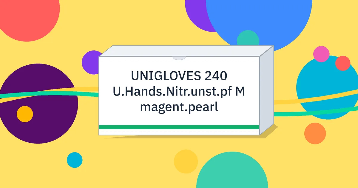 Symbolbild: Packung mit der Aufschrift UNIGLOVES 240 U.Hands.Nitr.unst.pf M magent.pearl (PZN 18102244) – Verfügbarkeit und Bezug in Apotheken in Frankfurt am Main