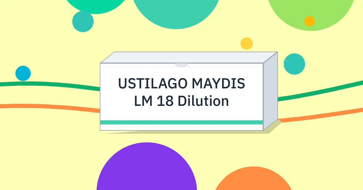 Symbolbild: Packung mit der Aufschrift USTILAGO MAYDIS LM 18 Dilution (PZN 13258131) – Verfügbarkeit und Bezug in Apotheken in Frankfurt am Main
