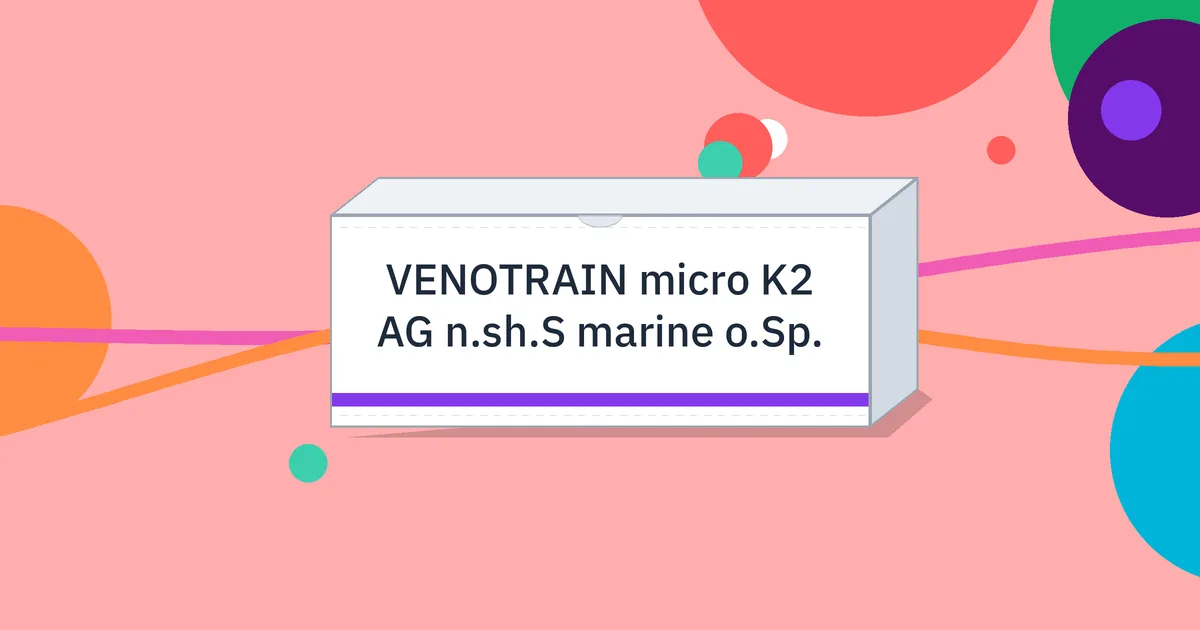 Symbolbild: Packung mit der Aufschrift VENOTRAIN micro K2 AG n.sh.S marine o.Sp. (PZN 04355639) – Verfügbarkeit und Bezug in Apotheken in Frankfurt am Main