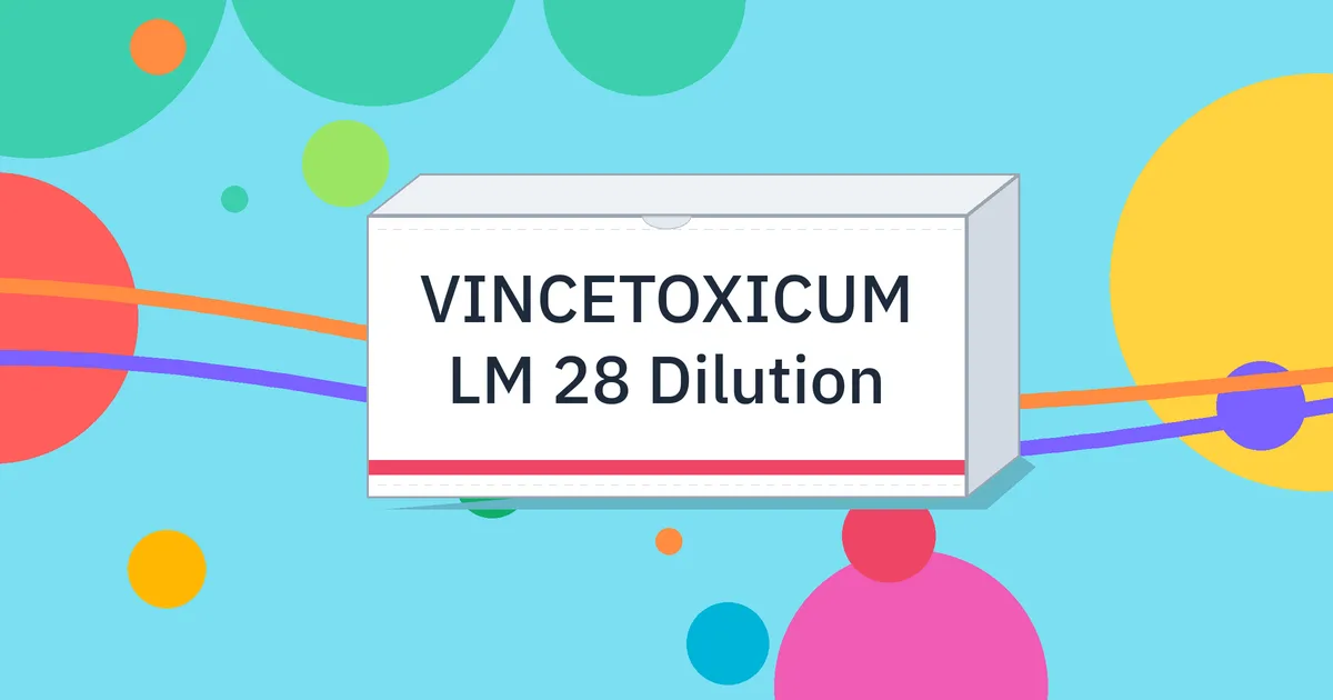 Symbolbild: Packung mit der Aufschrift VINCETOXICUM LM 28 Dilution (PZN 13274868) – Verfügbarkeit und Bezug in Apotheken in Frankfurt am Main