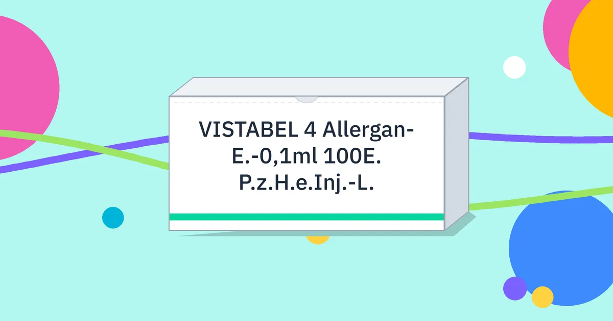 Symbolbild: Packung mit der Aufschrift VISTABEL 4 Allergan-E.-0,1ml 100E. P.z.H.e.Inj.-L. (PZN 20854187) – Verfügbarkeit und Bezug in Apotheken in Frankfurt am Main