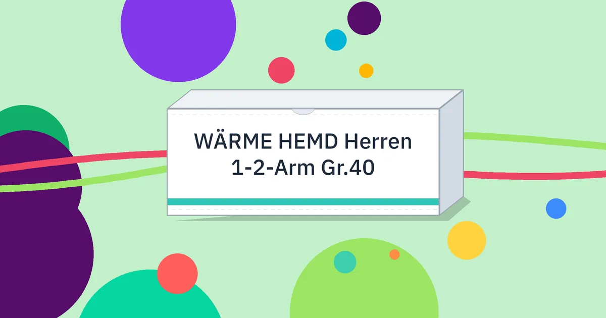 Symbolbild: Packung mit der Aufschrift WÄRME HEMD Herren 1-2-Arm Gr.40 (PZN 02445781) – Verfügbarkeit und Bezug in Apotheken in Frankfurt am Main