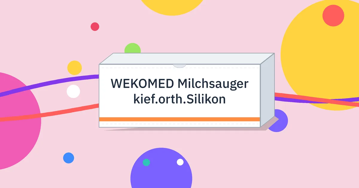 Symbolbild: Packung mit der Aufschrift WEKOMED Milchsauger kief.orth.Silikon (PZN 03322224) – Verfügbarkeit und Bezug in Apotheken in Frankfurt am Main