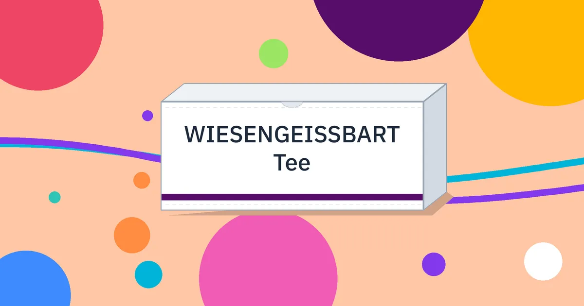 Symbolbild: Packung mit der Aufschrift WIESENGEISSBART Tee (PZN 19550335) – Verfügbarkeit und Bezug in Apotheken in Frankfurt am Main