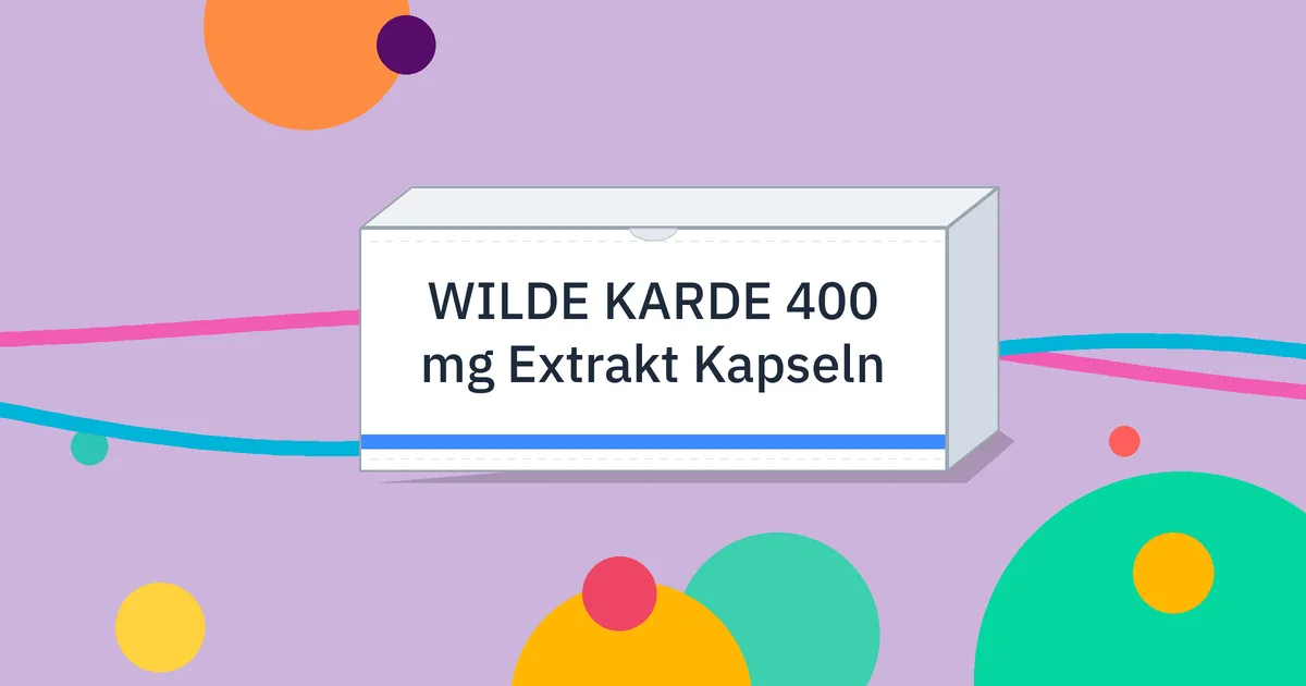 Symbolbild: Packung mit der Aufschrift WILDE KARDE 400 mg Extrakt Kapseln (PZN 17581716) – Verfügbarkeit und Bezug in Apotheken in Frankfurt am Main