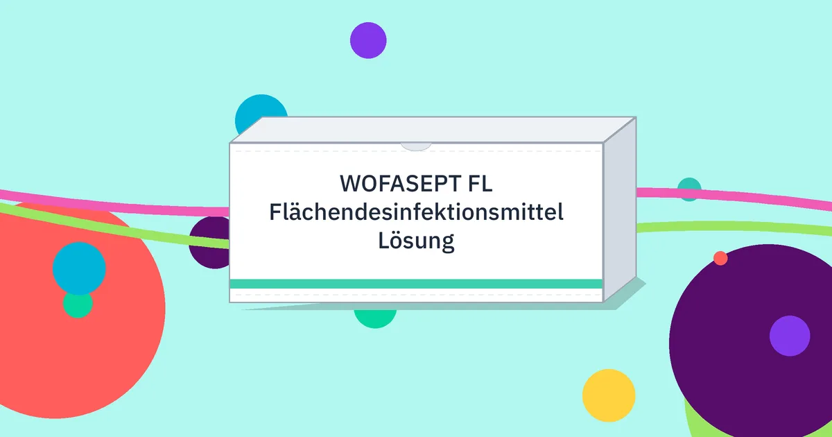 Symbolbild: Packung mit der Aufschrift WOFASEPT FL Flächendesinfektionsmittel Lösung (PZN 06878235) – Verfügbarkeit und Bezug in Apotheken in Frankfurt am Main