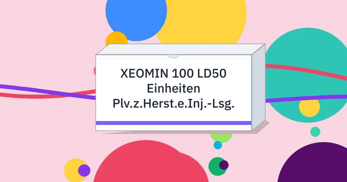 Symbolbild: Packung mit der Aufschrift XEOMIN 100 LD50 Einheiten Plv.z.Herst.e.Inj.-Lsg. (PZN 16232735) – Verfügbarkeit und Bezug in Apotheken in Frankfurt am Main
