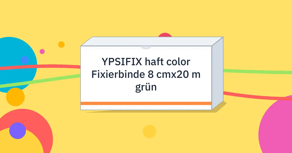 Symbolbild: Packung mit der Aufschrift YPSIFIX haft color Fixierbinde 8 cmx20 m grün (PZN 16617033) – Verfügbarkeit und Bezug in Apotheken in Frankfurt am Main