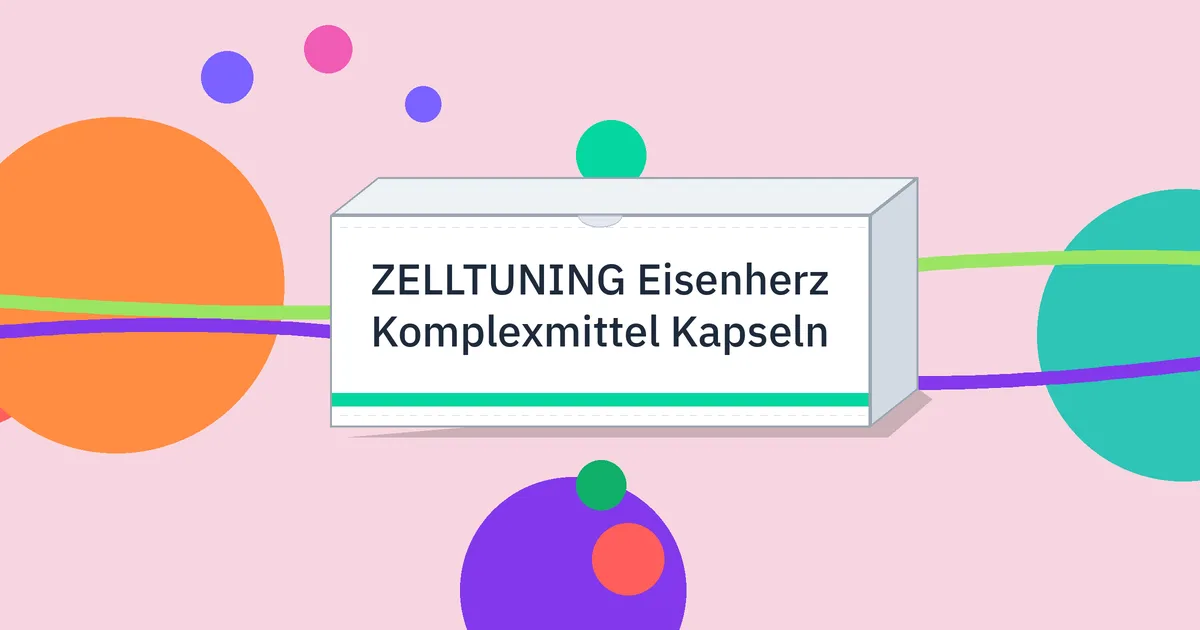 Symbolbild: Packung mit der Aufschrift ZELLTUNING Eisenherz Komplexmittel Kapseln (PZN 13985173) – Verfügbarkeit und Bezug in Apotheken in Frankfurt am Main