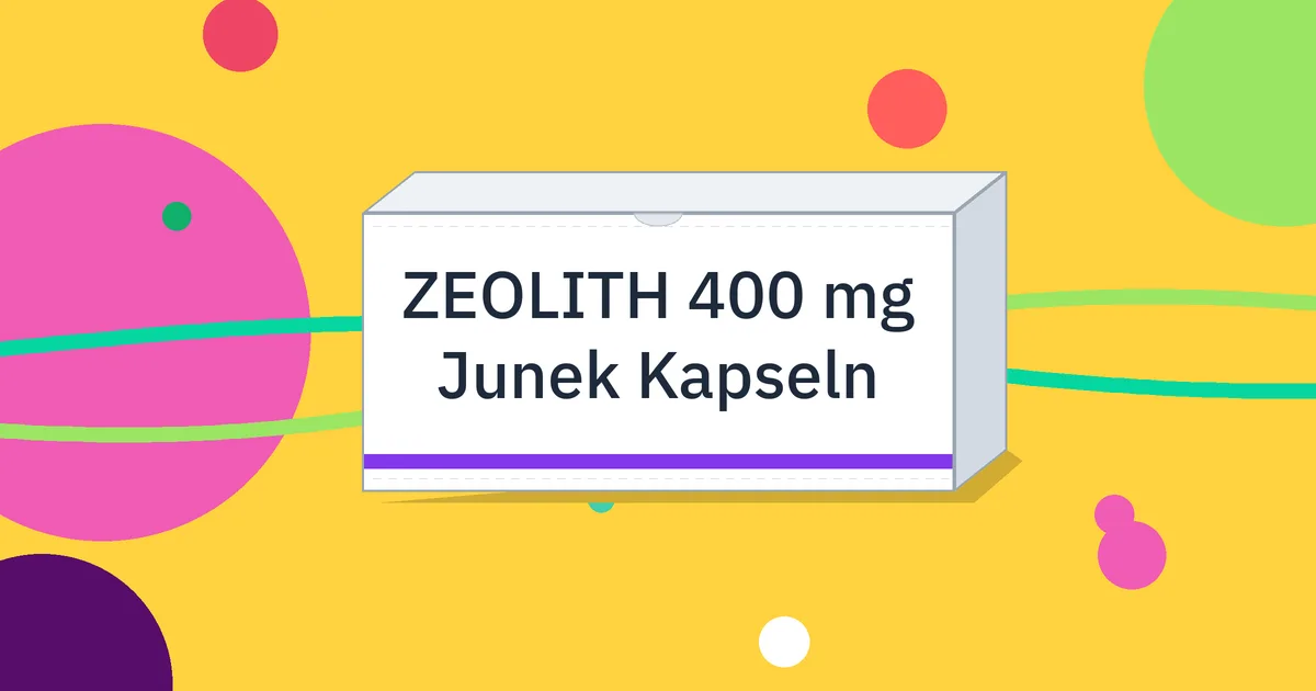 Symbolbild: Packung mit der Aufschrift ZEOLITH 400 mg Junek Kapseln (PZN 08430562) – Verfügbarkeit und Bezug in Apotheken in Frankfurt am Main