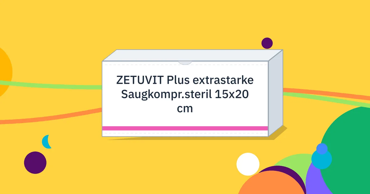Symbolbild: Packung mit der Aufschrift ZETUVIT Plus extrastarke Saugkompr.steril 15x20 cm (PZN 18124553) – Verfügbarkeit und Bezug in Apotheken in Frankfurt am Main