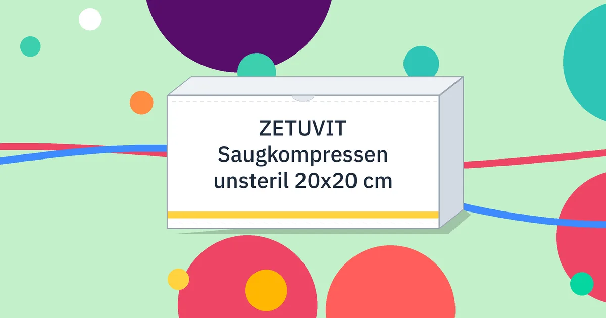 Symbolbild: Packung mit der Aufschrift ZETUVIT Saugkompressen unsteril 20x20 cm (PZN 00467755) – Verfügbarkeit und Bezug in Apotheken in Frankfurt am Main