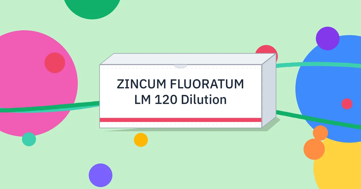 Symbolbild: Packung mit der Aufschrift ZINCUM FLUORATUM LM 120 Dilution (PZN 13293794) – Verfügbarkeit und Bezug in Apotheken in Frankfurt am Main
