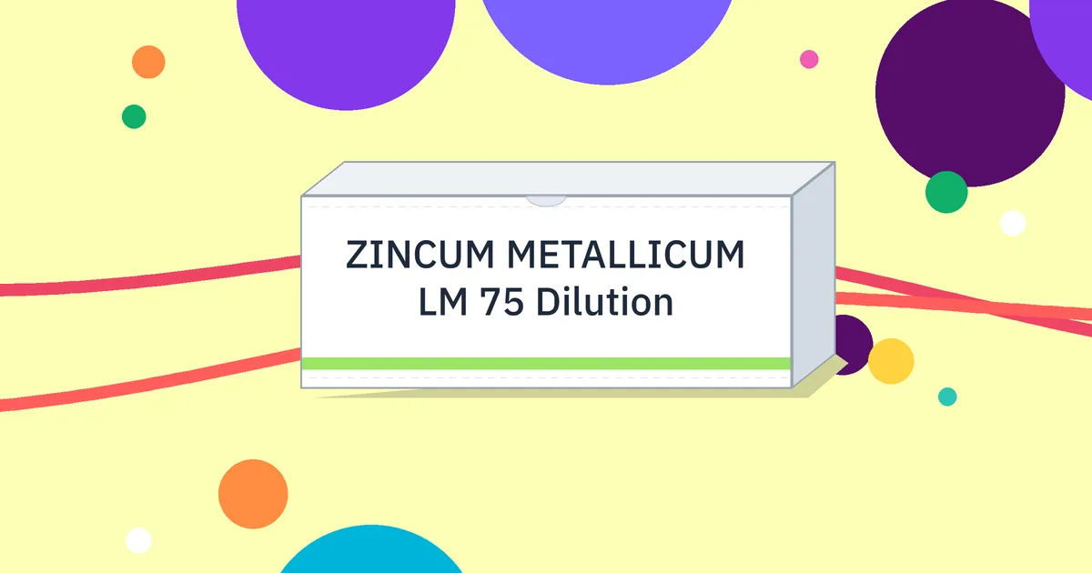 Symbolbild: Packung mit der Aufschrift ZINCUM METALLICUM LM 75 Dilution (PZN 13295250) – Verfügbarkeit und Bezug in Apotheken in Frankfurt am Main