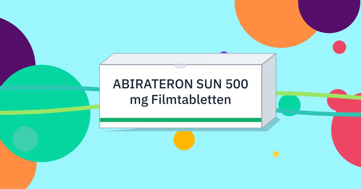 Symbolbild: Packung mit der Aufschrift ABIRATERON SUN 500 mg Filmtabletten (PZN 18335209) – Verfügbarkeit und Bezug in Apotheken in Frankfurt am Main