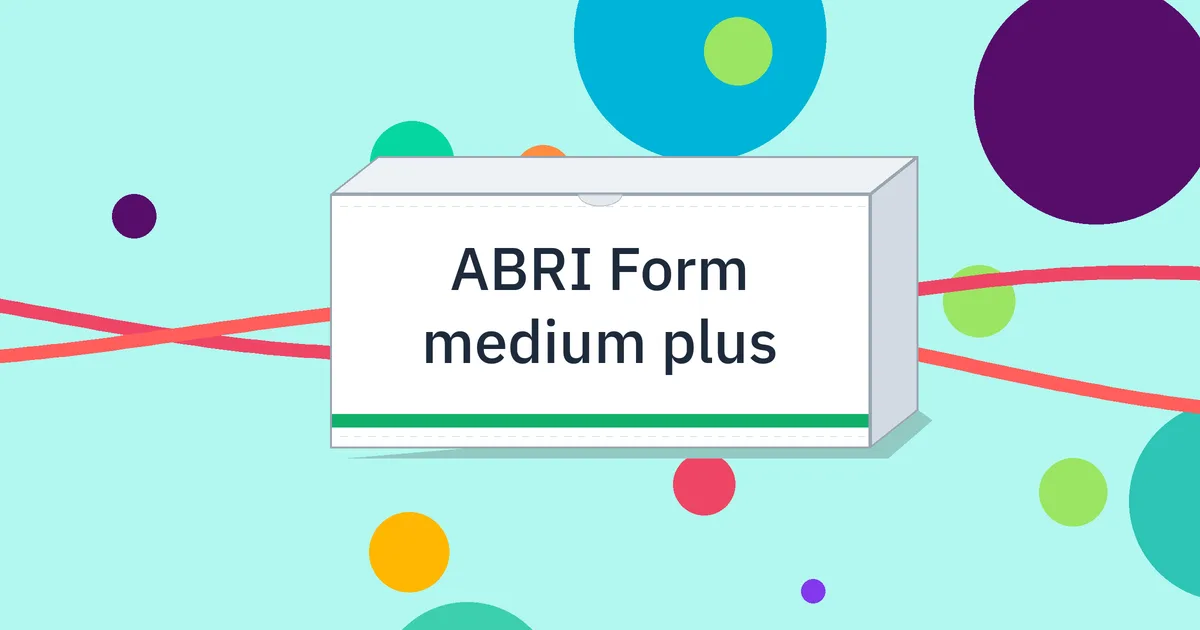 Symbolbild: Packung mit der Aufschrift ABRI Form medium plus (PZN 03798056) – Verfügbarkeit und Bezug in Apotheken in Frankfurt am Main