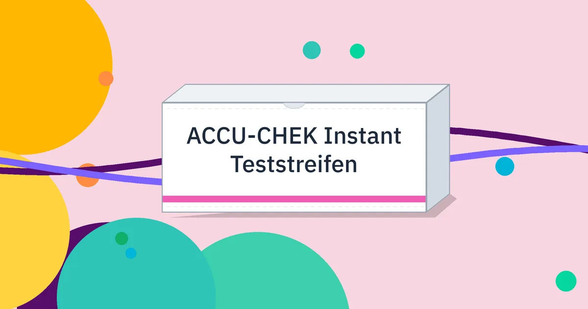 Symbolbild: Packung mit der Aufschrift ACCU-CHEK Instant Teststreifen (PZN 17514832) – Verfügbarkeit und Bezug in Apotheken in Frankfurt am Main