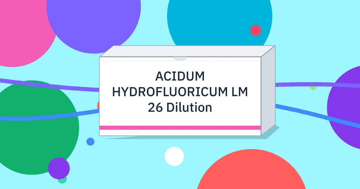 Symbolbild: Packung mit der Aufschrift ACIDUM HYDROFLUORICUM LM 26 Dilution (PZN 13500537) – Verfügbarkeit und Bezug in Apotheken in Frankfurt am Main