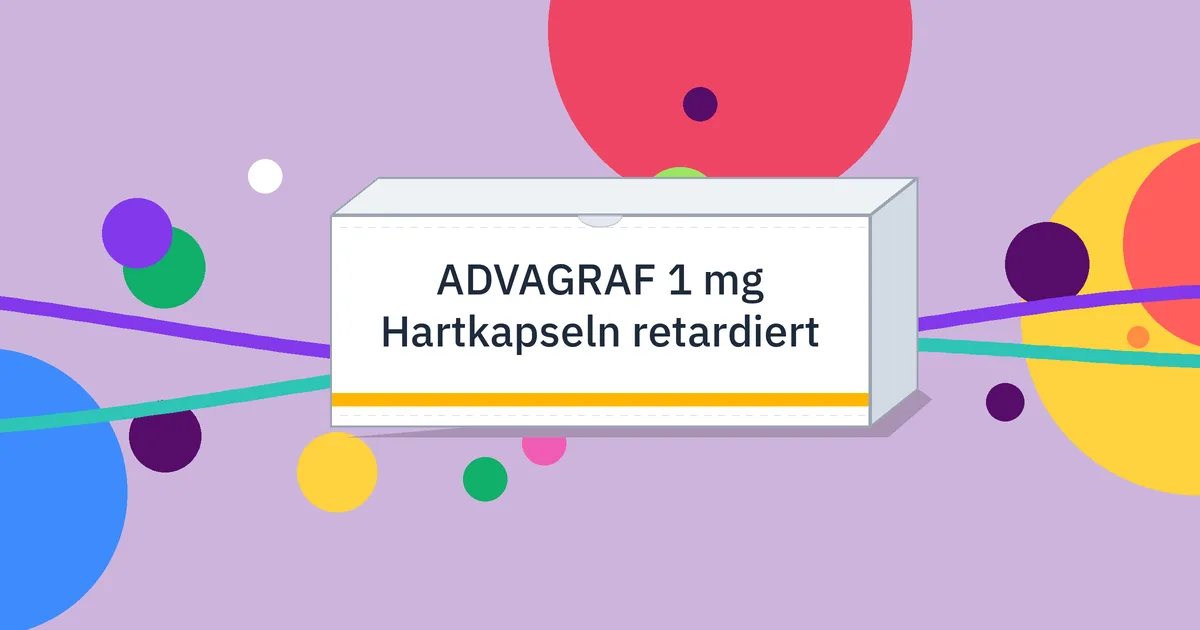 Symbolbild: Packung mit der Aufschrift ADVAGRAF 1 mg Hartkapseln retardiert (PZN 19779173) – Verfügbarkeit und Bezug in Apotheken in Frankfurt am Main