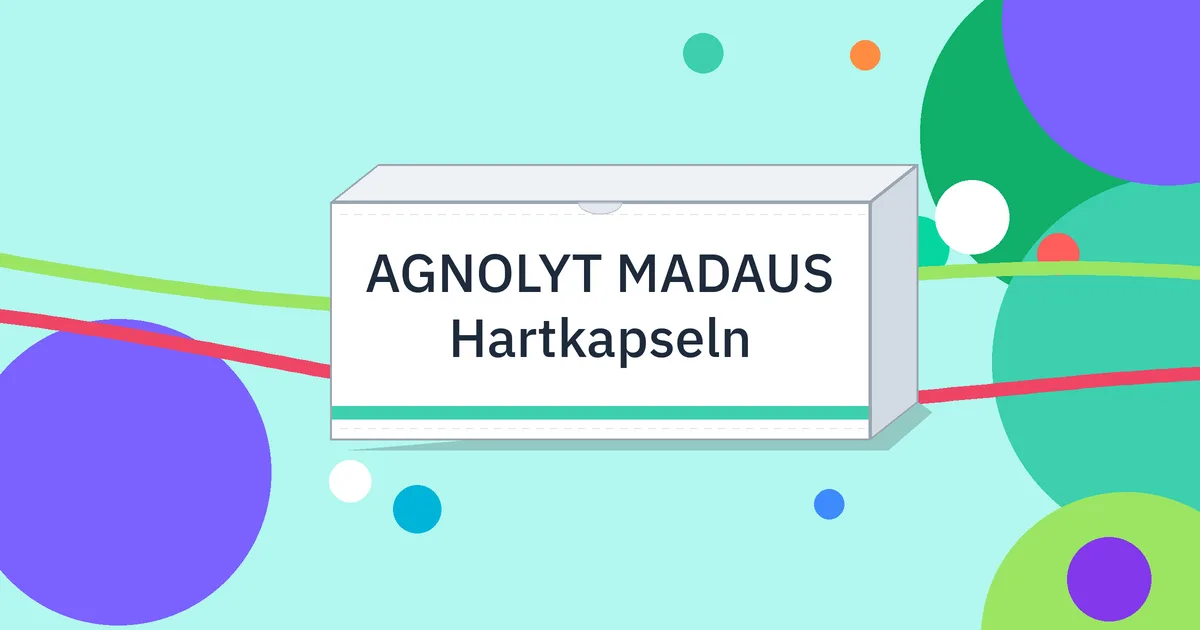 Symbolbild: Packung mit der Aufschrift AGNOLYT MADAUS Hartkapseln (PZN 04769654) – Verfügbarkeit und Bezug in Apotheken in Frankfurt am Main