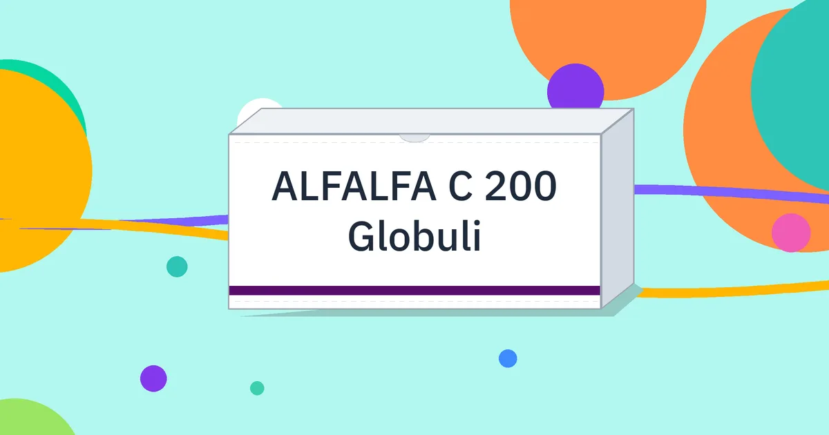 Symbolbild: Packung mit der Aufschrift ALFALFA C 200 Globuli (PZN 19718467) – Verfügbarkeit und Bezug in Apotheken in Frankfurt am Main