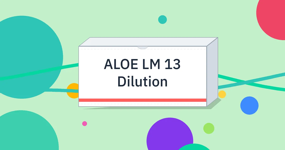 Symbolbild: Packung mit der Aufschrift ALOE LM 13 Dilution (PZN 12757524) – Verfügbarkeit und Bezug in Apotheken in Frankfurt am Main
