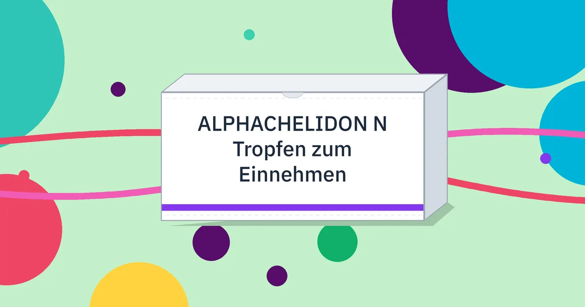 Symbolbild: Packung mit der Aufschrift ALPHACHELIDON N Tropfen zum Einnehmen (PZN 03168846) – Verfügbarkeit und Bezug in Apotheken in Frankfurt am Main