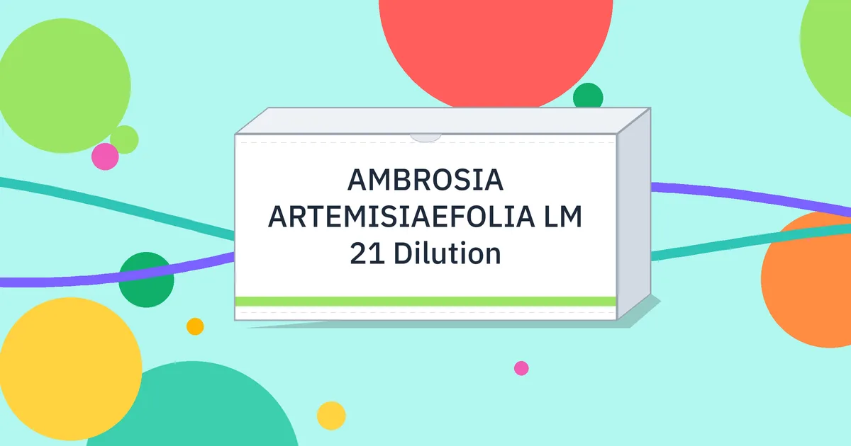 Symbolbild: Packung mit der Aufschrift AMBROSIA ARTEMISIAEFOLIA LM 21 Dilution (PZN 13318206) – Verfügbarkeit und Bezug in Apotheken in Frankfurt am Main