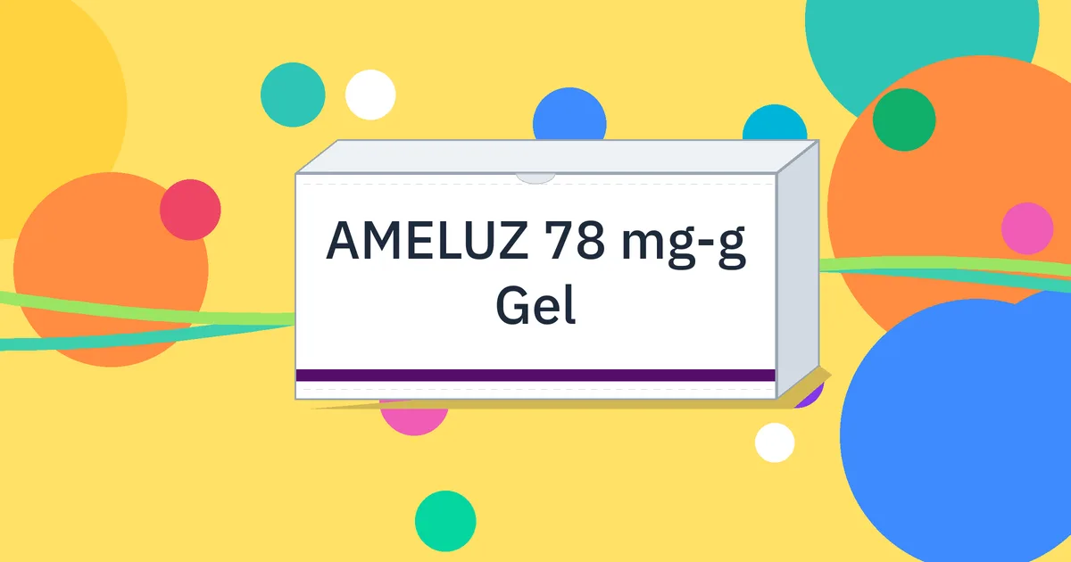 Symbolbild: Packung mit der Aufschrift AMELUZ 78 mg-g Gel (PZN 09421832) – Verfügbarkeit und Bezug in Apotheken in Frankfurt am Main