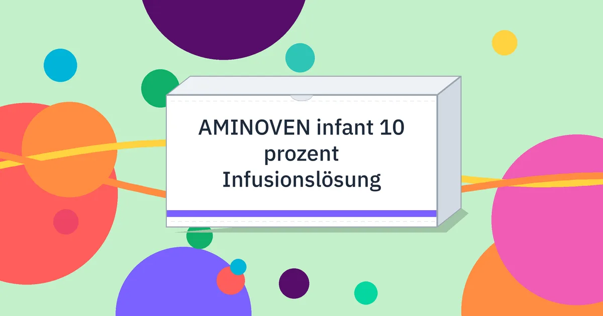 Symbolbild: Packung mit der Aufschrift AMINOVEN infant 10 prozent Infusionslösung (PZN 08452629) – Verfügbarkeit und Bezug in Apotheken in Frankfurt am Main