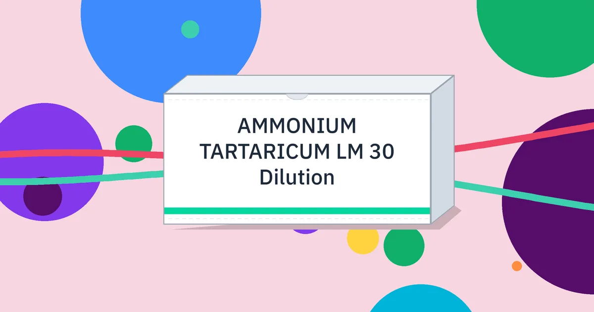 Symbolbild: Packung mit der Aufschrift AMMONIUM TARTARICUM LM 30 Dilution (PZN 12761744) – Verfügbarkeit und Bezug in Apotheken in Frankfurt am Main