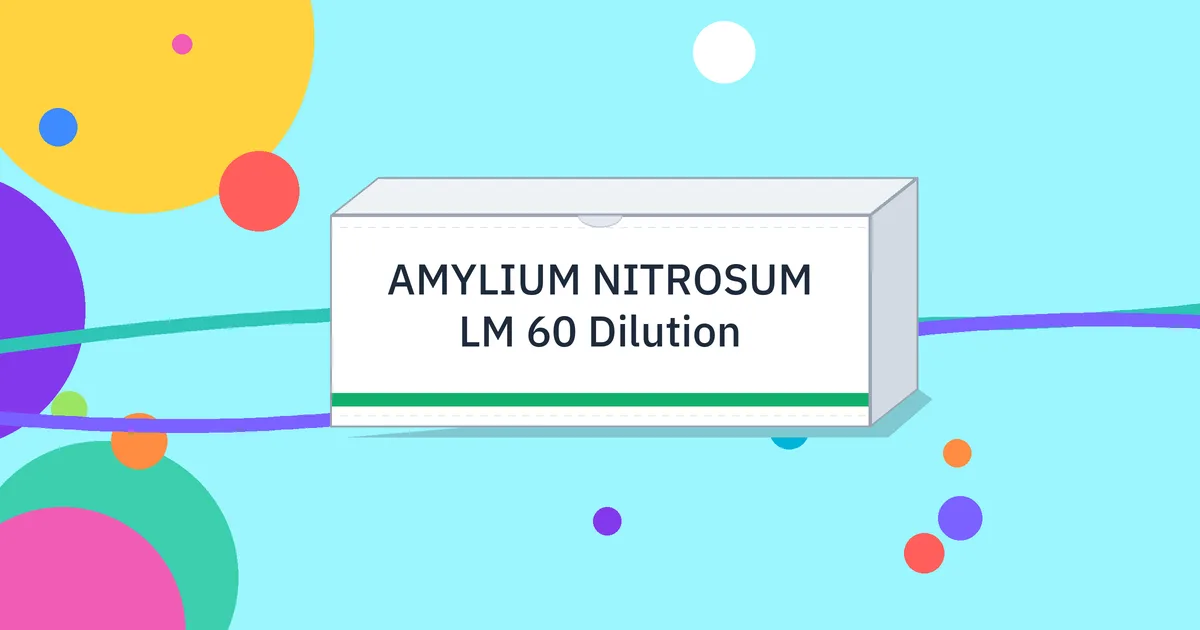 Symbolbild: Packung mit der Aufschrift AMYLIUM NITROSUM LM 60 Dilution (PZN 13326766) – Verfügbarkeit und Bezug in Apotheken in Frankfurt am Main