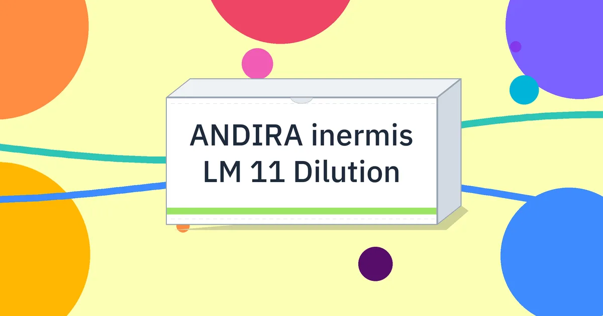 Symbolbild: Packung mit der Aufschrift ANDIRA inermis LM 11 Dilution (PZN 13329262) – Verfügbarkeit und Bezug in Apotheken in Frankfurt am Main