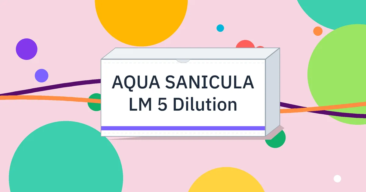 Symbolbild: Packung mit der Aufschrift AQUA SANICULA LM 5 Dilution (PZN 13381819) – Verfügbarkeit und Bezug in Apotheken in Frankfurt am Main