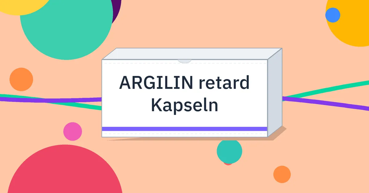 Symbolbild: Packung mit der Aufschrift ARGILIN retard Kapseln (PZN 06826066) – Verfügbarkeit und Bezug in Apotheken in Frankfurt am Main