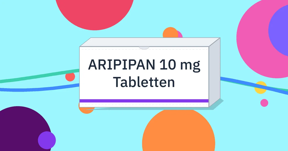 Symbolbild: Packung mit der Aufschrift ARIPIPAN 10 mg Tabletten (PZN 11685001) – Verfügbarkeit und Bezug in Apotheken in Frankfurt am Main