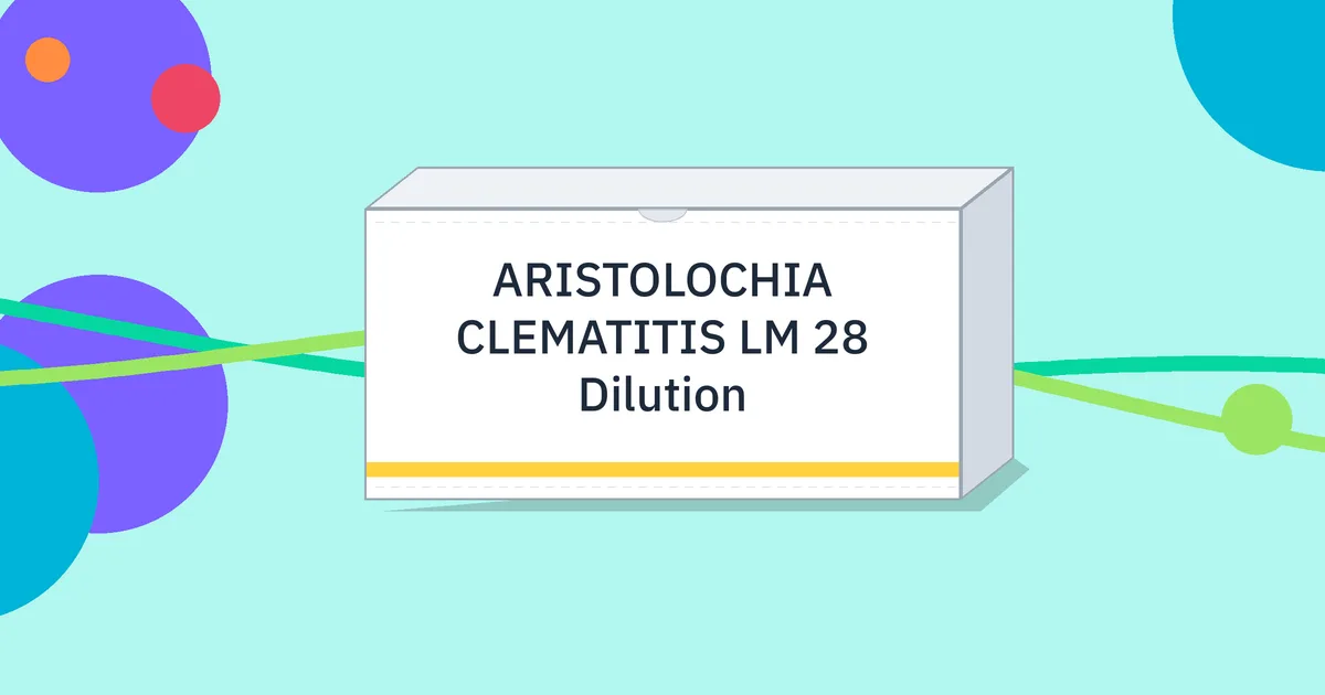 Symbolbild: Packung mit der Aufschrift ARISTOLOCHIA CLEMATITIS LM 28 Dilution (PZN 13391781) – Verfügbarkeit und Bezug in Apotheken in Frankfurt am Main