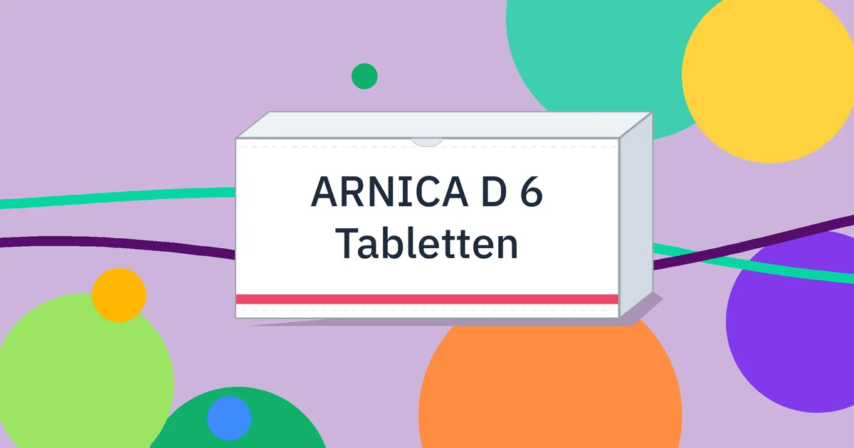 Symbolbild: Packung mit der Aufschrift ARNICA D 6 Tabletten (PZN 01758414) – Verfügbarkeit und Bezug in Apotheken in Frankfurt am Main