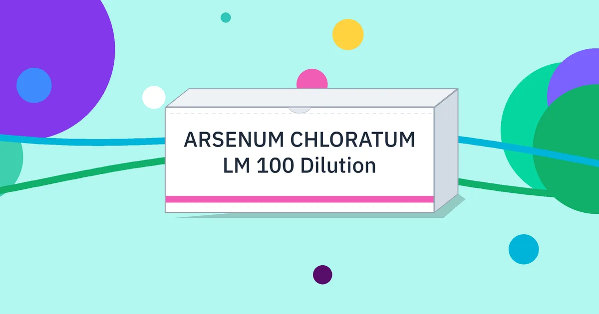 Symbolbild: Packung mit der Aufschrift ARSENUM CHLORATUM LM 100 Dilution (PZN 12772050) – Verfügbarkeit und Bezug in Apotheken in Frankfurt am Main