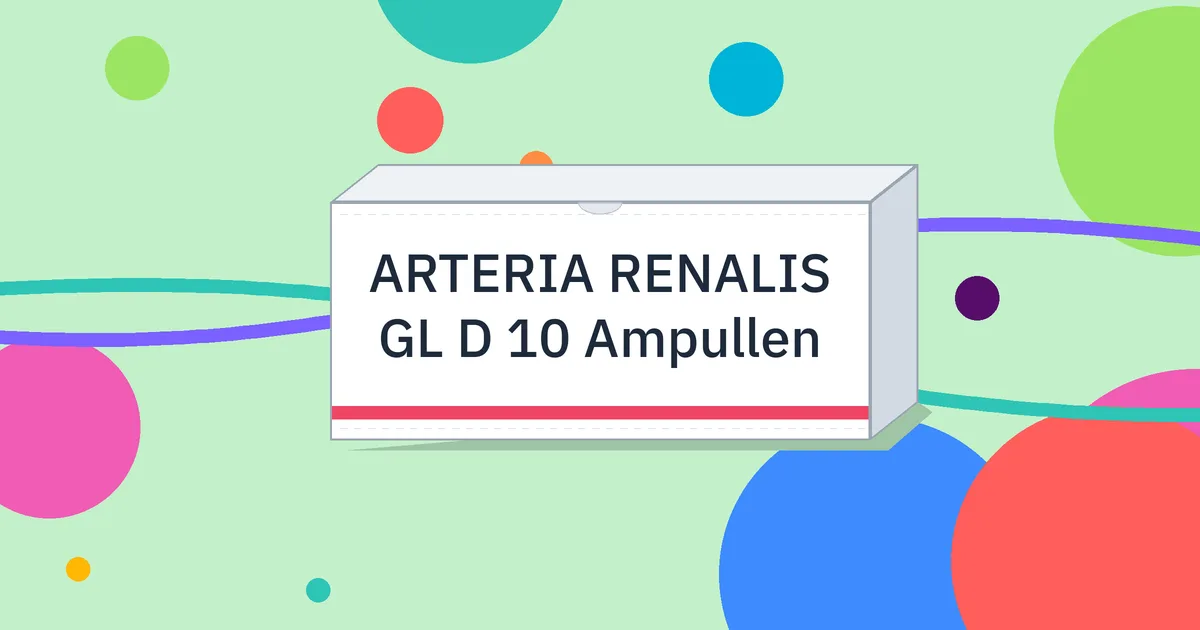 Symbolbild: Packung mit der Aufschrift ARTERIA RENALIS GL D 10 Ampullen (PZN 02905314) – Verfügbarkeit und Bezug in Apotheken in Frankfurt am Main