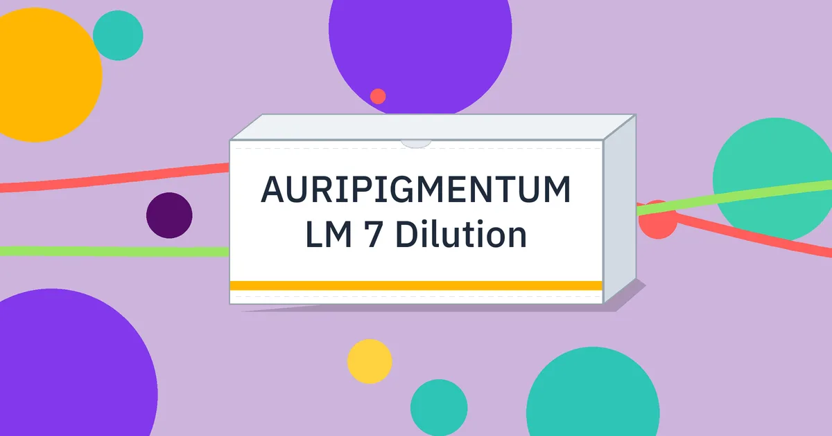 Symbolbild: Packung mit der Aufschrift AURIPIGMENTUM LM 7 Dilution (PZN 12782870) – Verfügbarkeit und Bezug in Apotheken in Frankfurt am Main