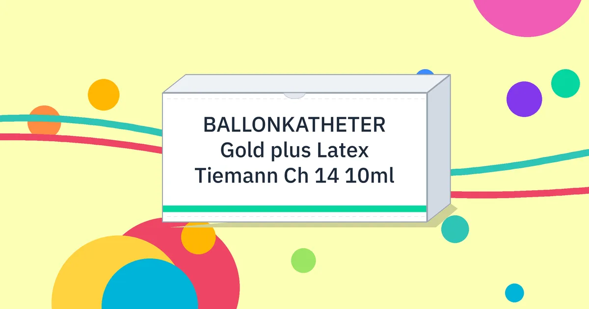 Symbolbild: Packung mit der Aufschrift BALLONKATHETER Gold plus Latex Tiemann Ch 14 10ml (PZN 04904520) – Verfügbarkeit und Bezug in Apotheken in Frankfurt am Main